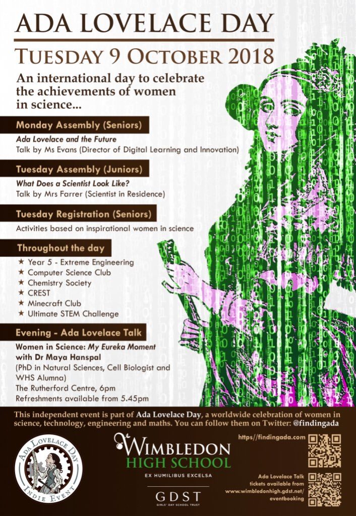 Ada Lovelace Day at Wimbledon High School – Ada Lovelace Day